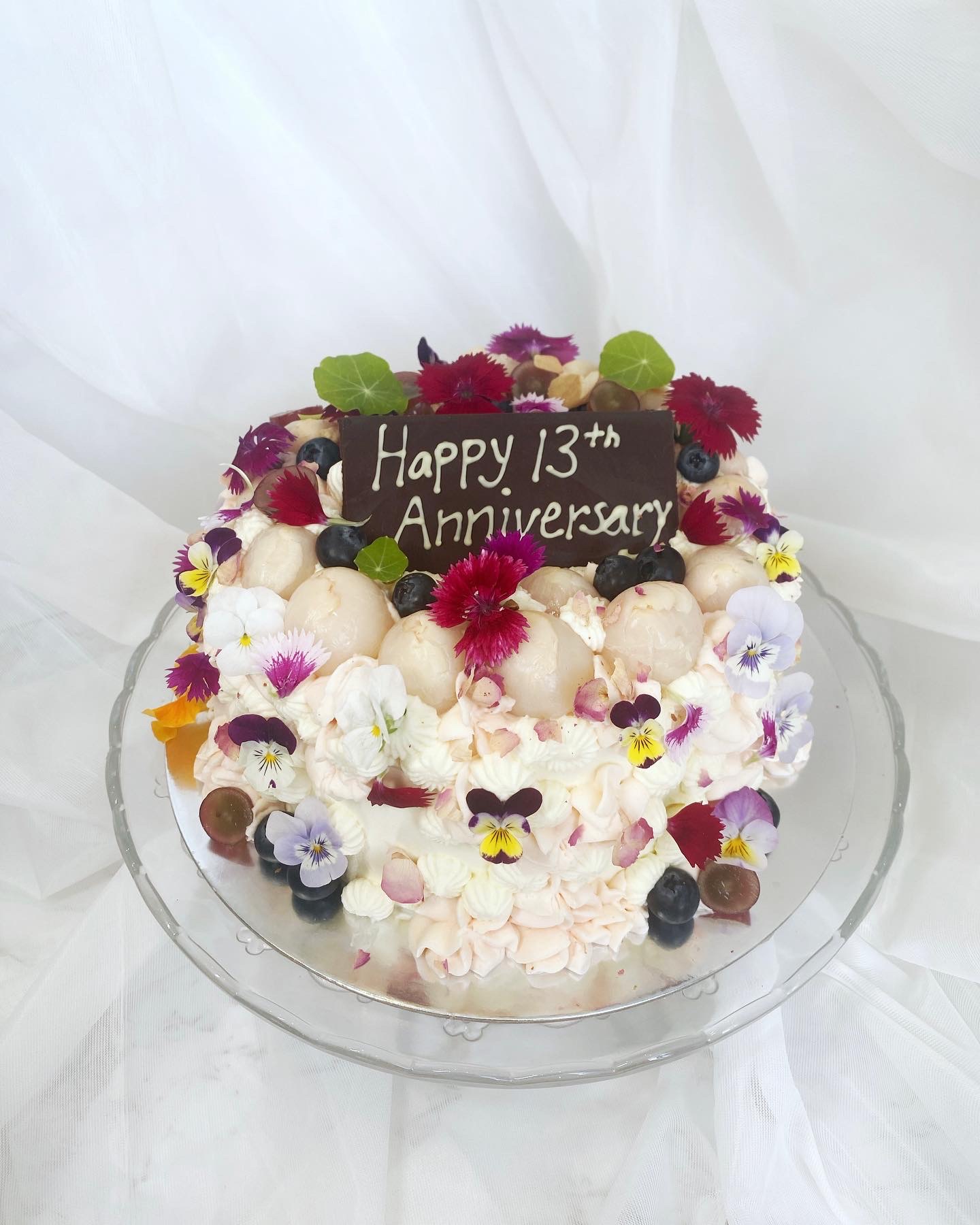 Lychee Rose Chiffon Cake - Sophie Bakes