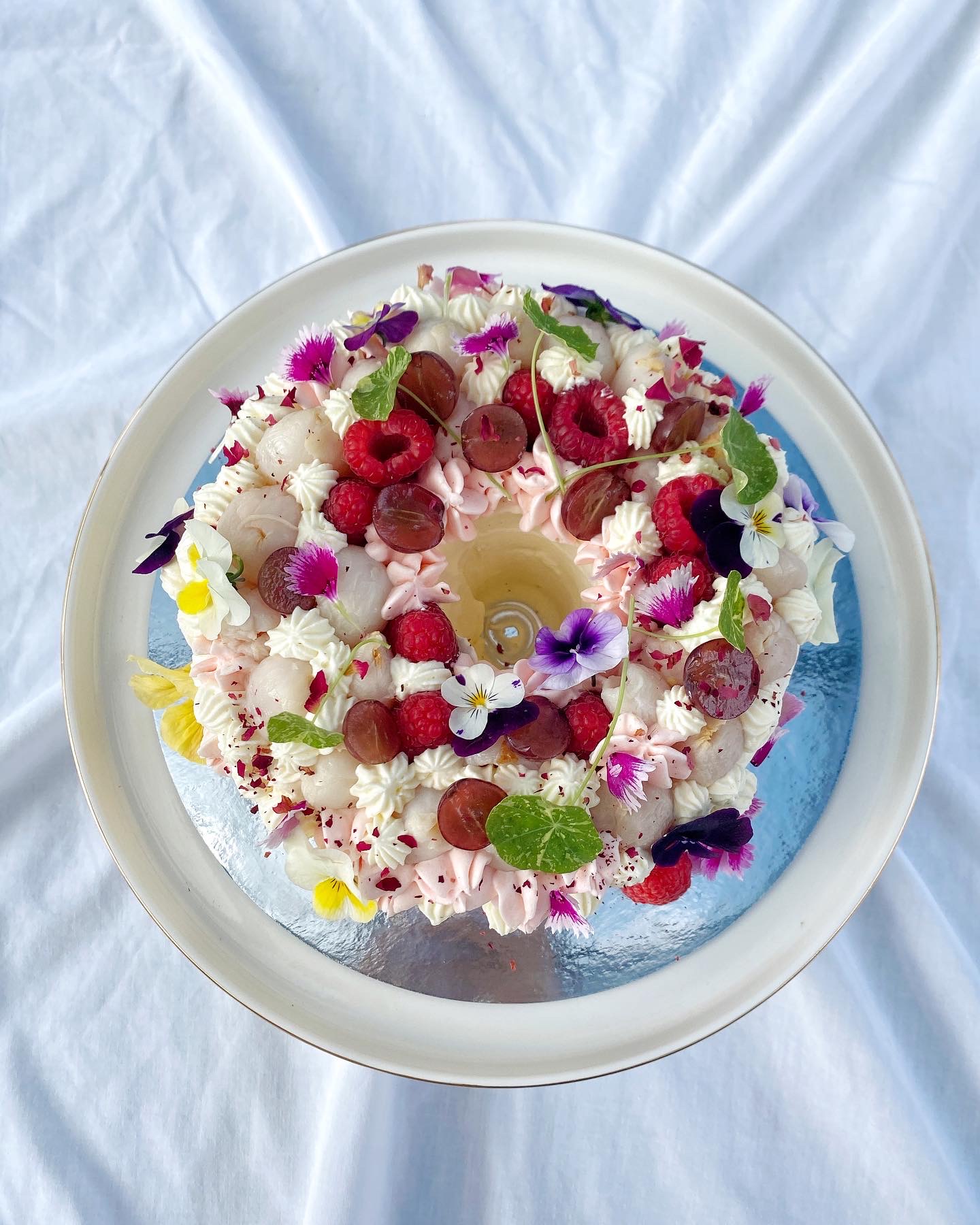 Lychee Rose Chiffon Cake - Sophie Bakes