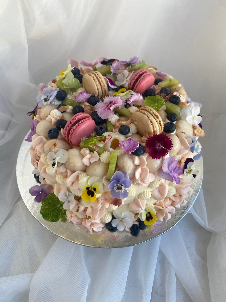 Lychee Rose Chiffon Cake - Sophie Bakes