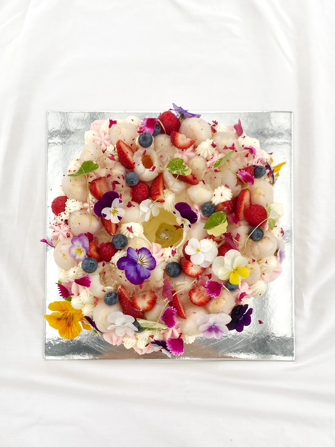 Lychee Rose Chiffon Cake - Sophie Bakes